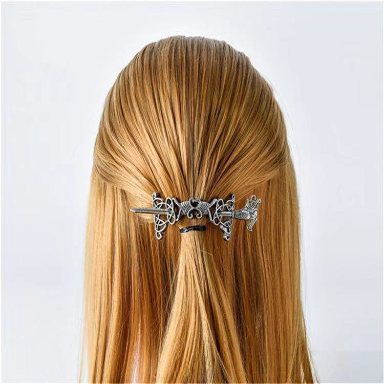Celtic Hair Clip Hairpin,Vintage Hair Slide Clip Dragon Hair Stick Clip ...