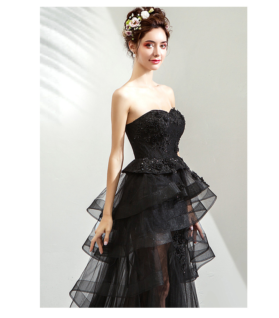 Black Lace Wedding Prom Party Dress on Luulla
