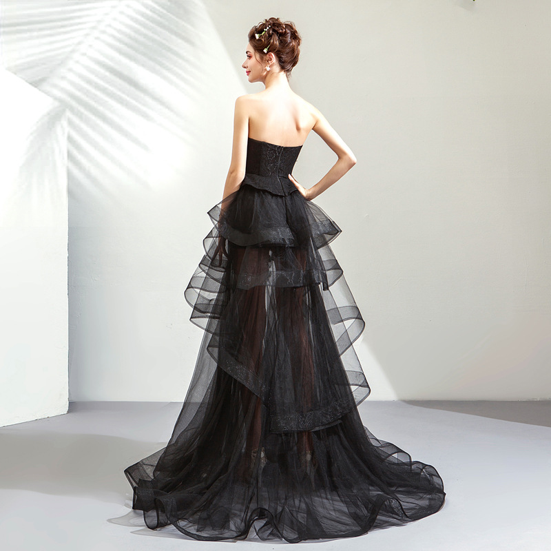 Black Lace Wedding Prom Party Dress on Luulla