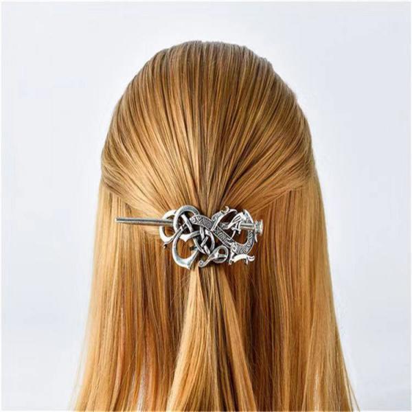 Celtic Hair Clip Hairpin,Vintage Hair Slide Clip Dragon Hair Stick Clip ...